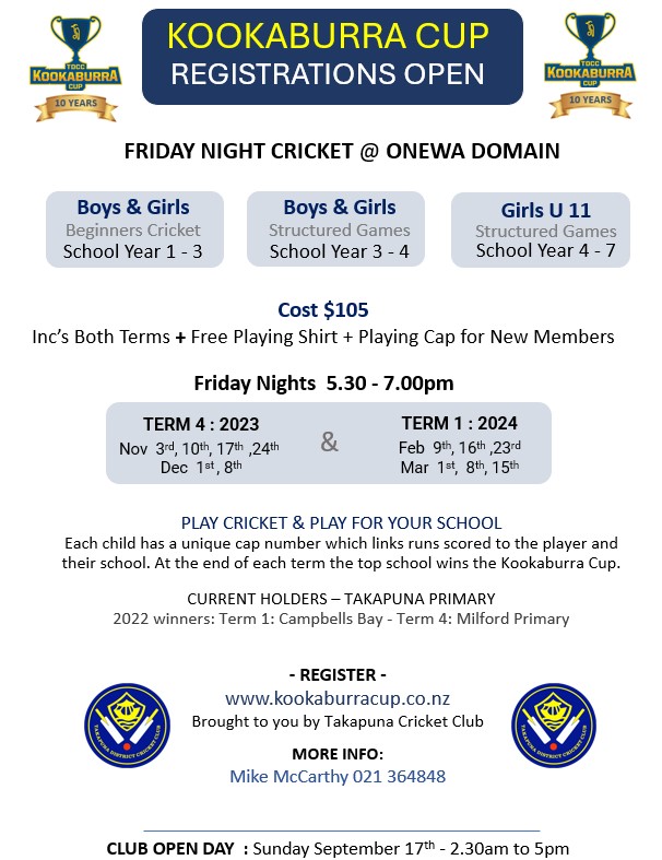 Friday Night Cricket – Registrations Open – St Joseph's Catholic School ...