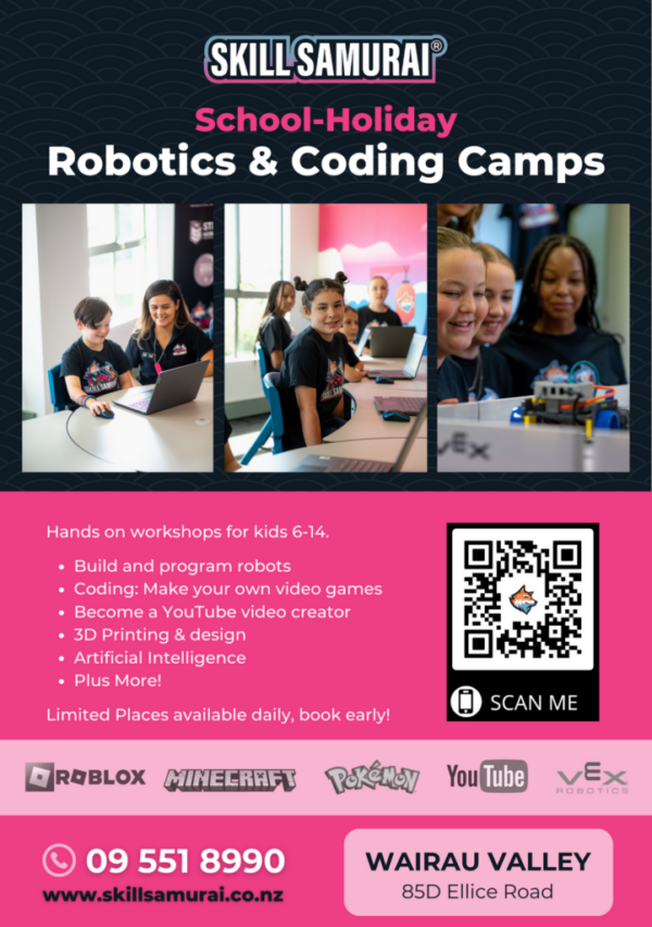 Skill Samurai – holiday programme – St Joseph's Catholic School Takapuna