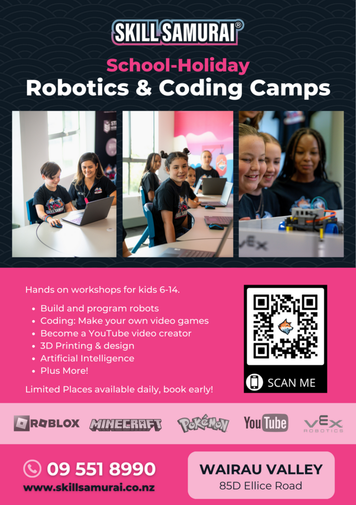 Skill Samurai – holiday programme – St Joseph's Catholic School Takapuna