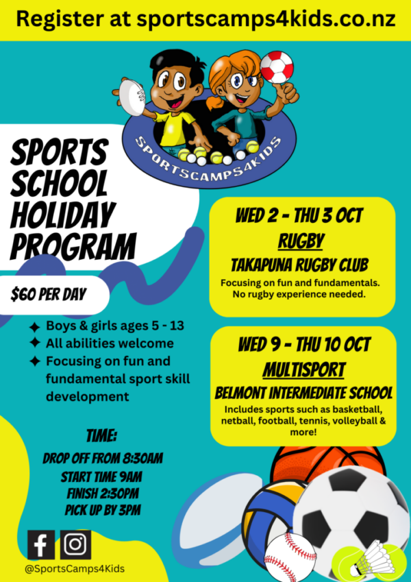Sports School Holiday Programme – St Joseph's Catholic School Takapuna