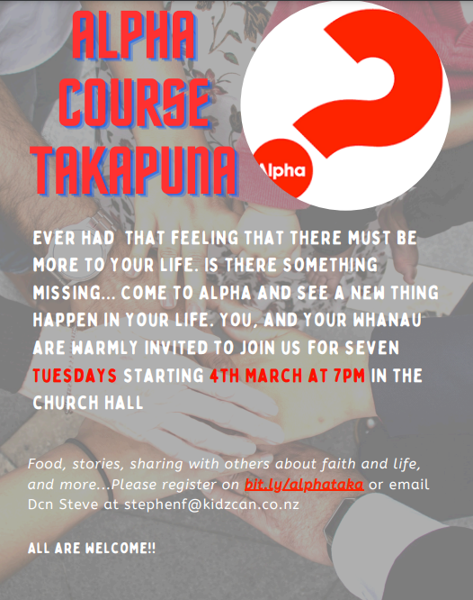 Alpha Course Takapuna – Update – St Joseph's Catholic School Takapuna