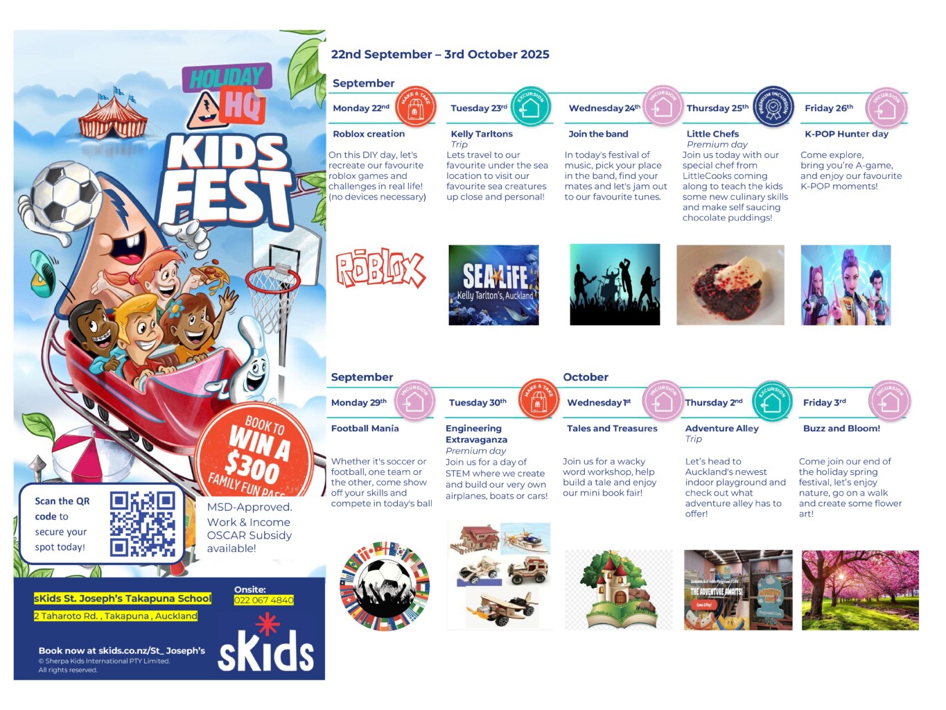 sKids Holiday Programme – St Joseph's Catholic School Takapuna
